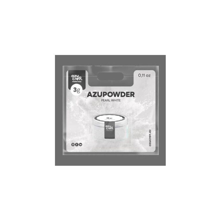 Colorante en polvo color blanco perlado, marca Azucren